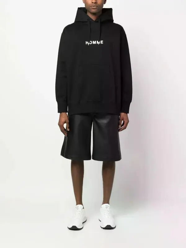 Comme Des Garçons Logo-print Hoodie - Black