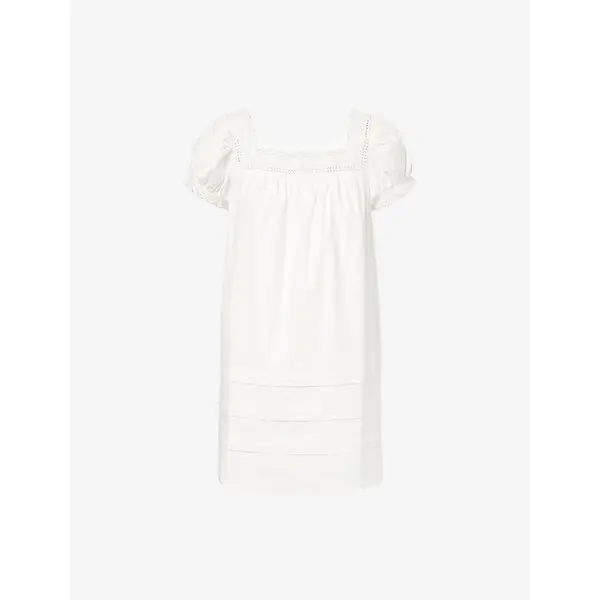 REFORMATION Joliette Lace-trim Cotton Mini Dress