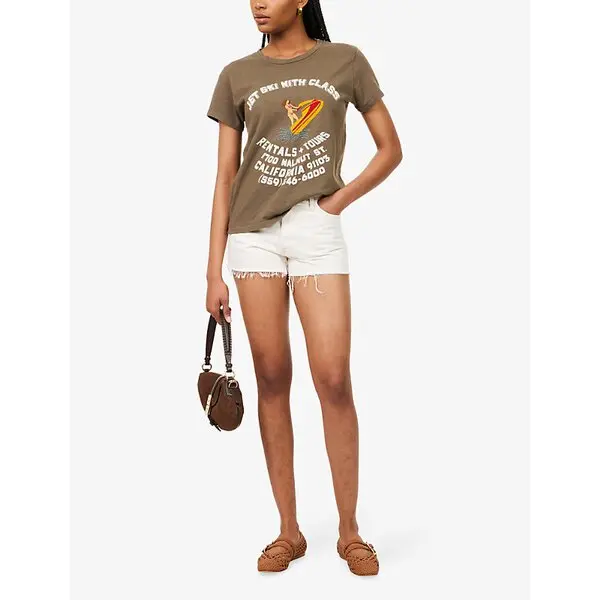 MOTHER The Dodger Frayed Denim Shorts