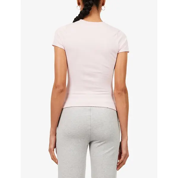 ADANOLA Knitted Crewneck T-shirt - Pink