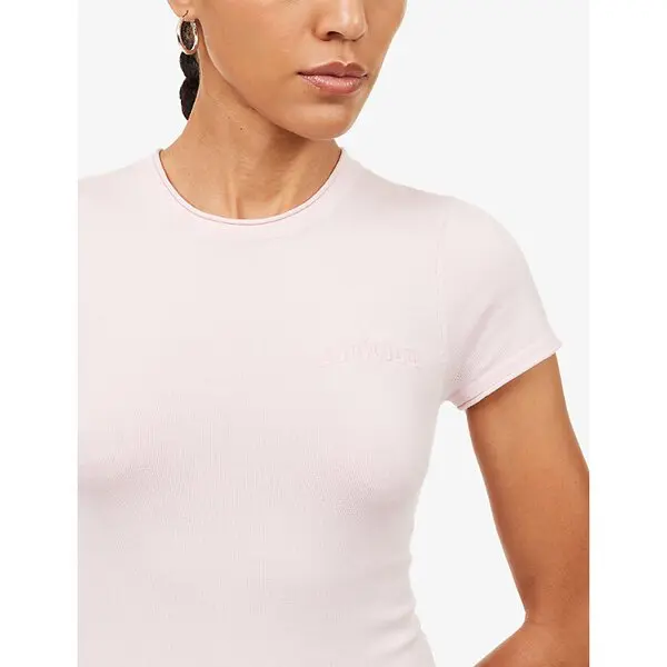 ADANOLA Knitted Crewneck T-shirt - Pink