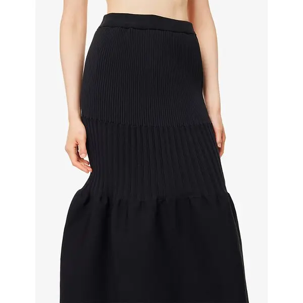CFCL Fluted Mermaid Knitted Midi Skirt