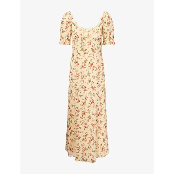 REFORMATION Gloria Floral Print Midi Dress - Wistful