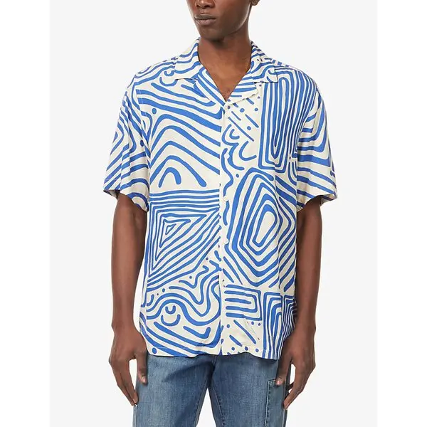 Oas Eldovado Graphic-pattern Woven Shirt
