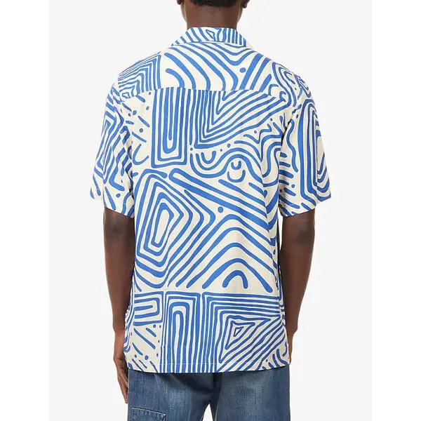 Oas Eldovado Graphic-pattern Woven Shirt