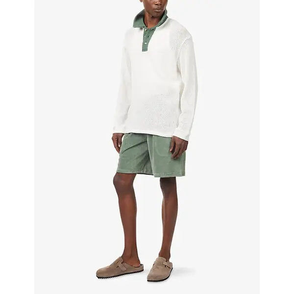 Oas Nicola Slip-pocket Cotton-blend Shorts - Green