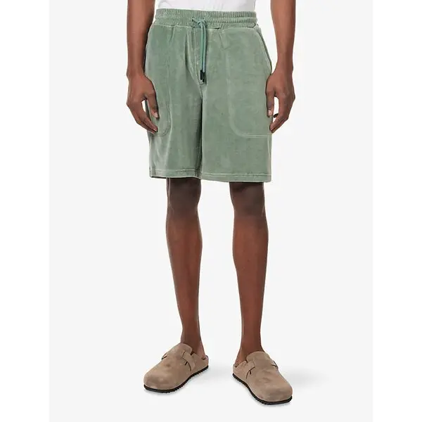 Oas Nicola Slip-pocket Cotton-blend Shorts - Green