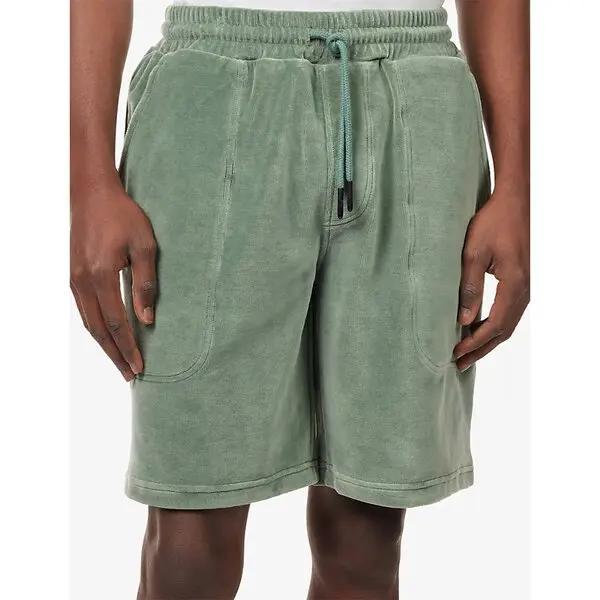 Oas Nicola Slip-pocket Cotton-blend Shorts - Green
