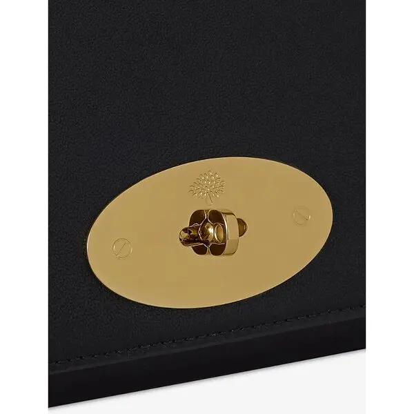 Mulberry Lily Leather Clutch Bag With Postman's Lock - Black
