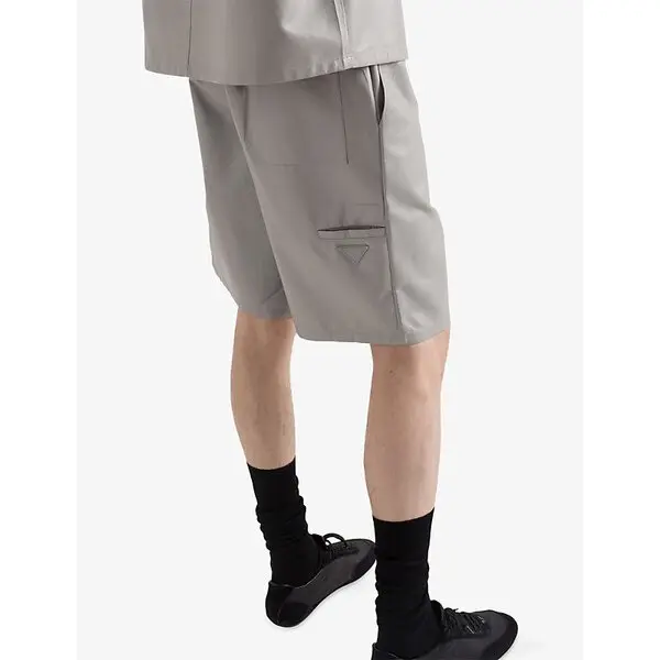 Prada Leather Bermuda Shorts