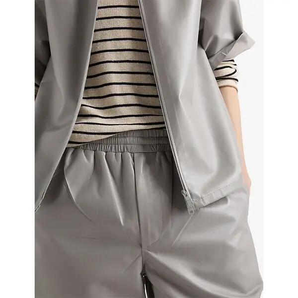 Prada Leather Bermuda Shorts