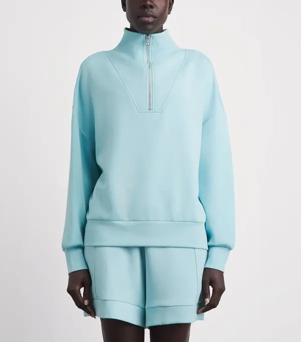 Varley Doublesoft Hawley Half-zip Sweatshirt - Blue