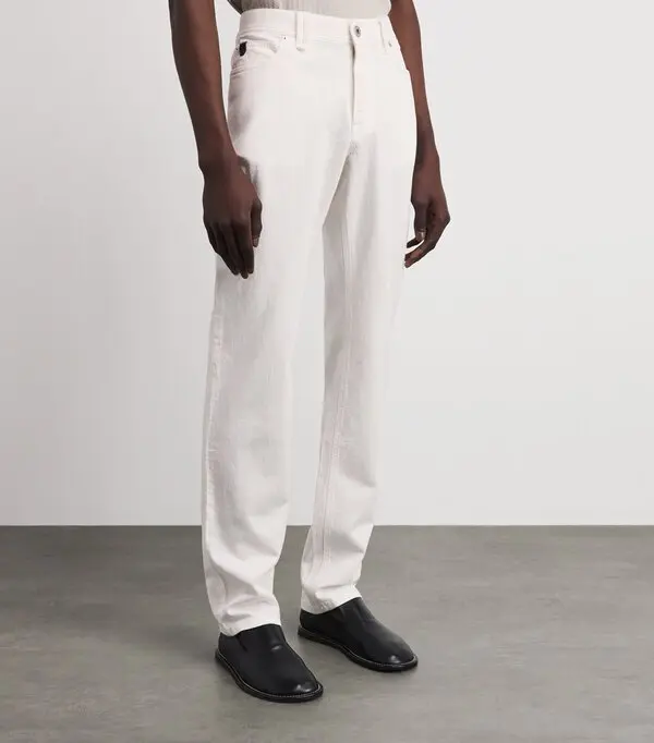 Brioni Stretch-denim Straight Jeans