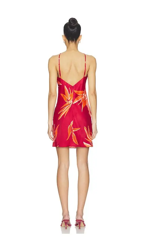 Rococo Sand Bias Halter Mini Dress - Red
