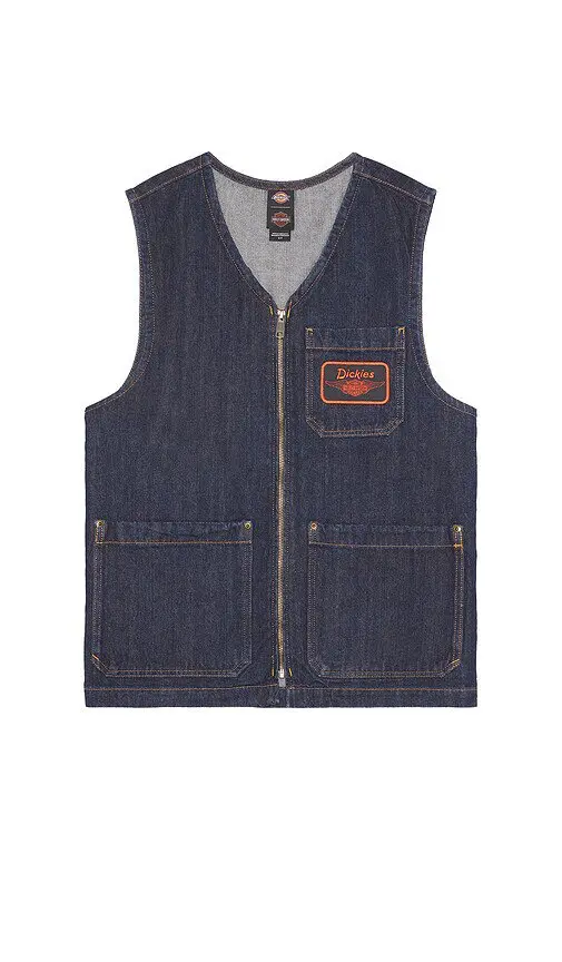 Dickies X Harley Davidson Denim Vest - Blue