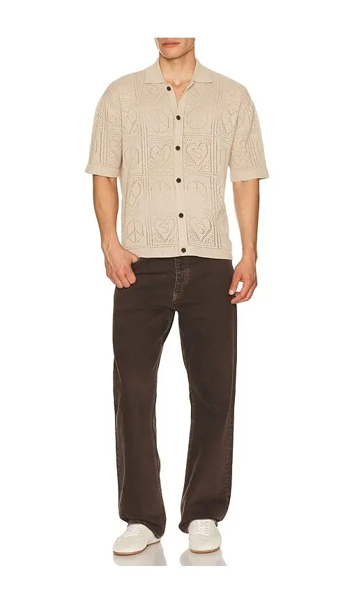 ALLSAINTS Arktx Short Sleeve Cardigan - Brown