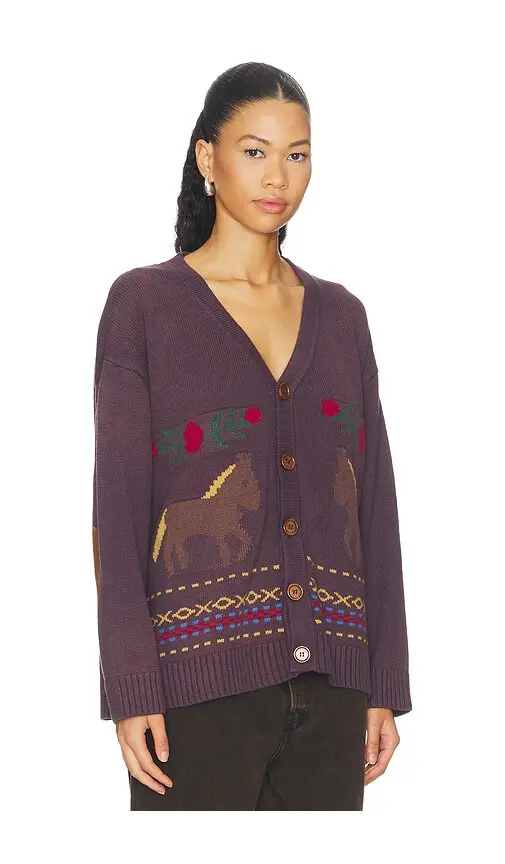 FOUND Horse Jacquard Cardigan