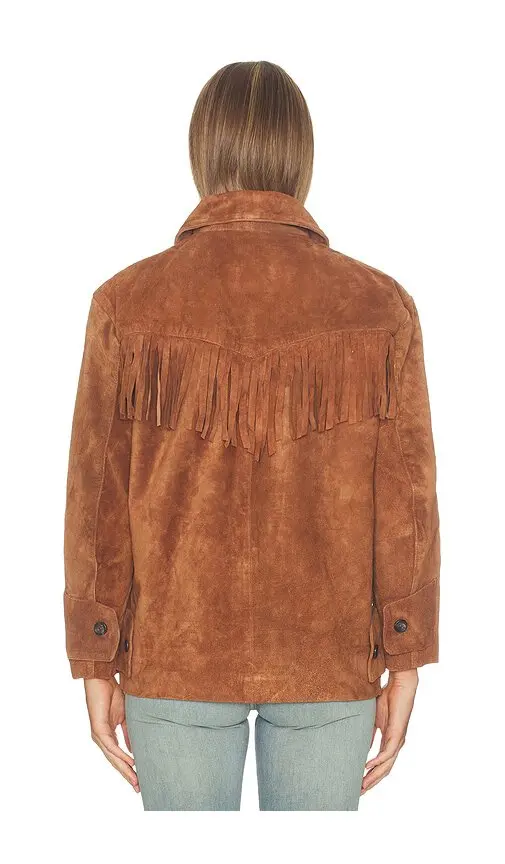 FOUND Western Suede Fringe Jacket