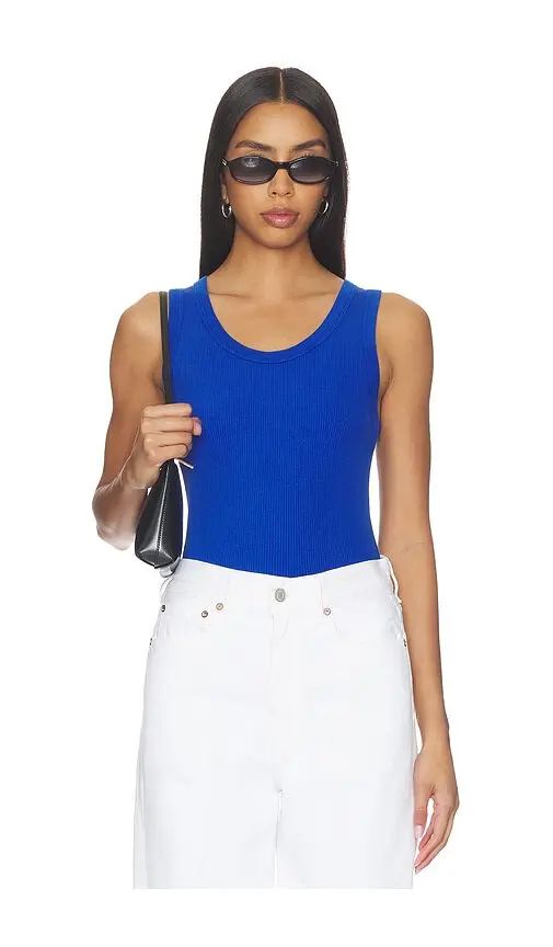 AGOLDE Poppy Ribbed Cotton Tank Top