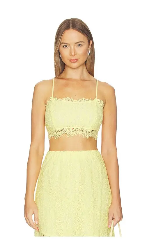 Cami Nyc Sofie Lace Cropped Camisole - Yellow
