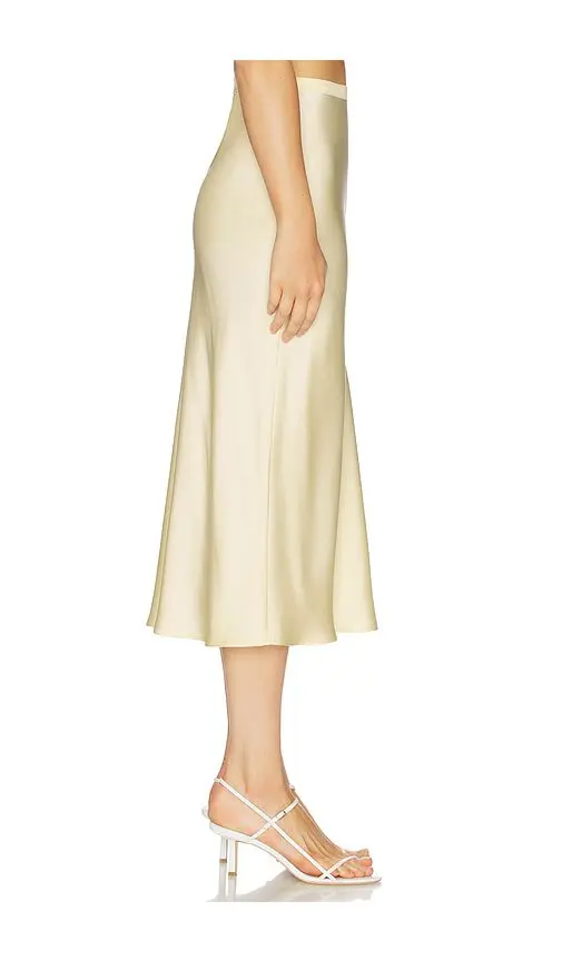 ANINE BING Bar Silk Skirt In . Also