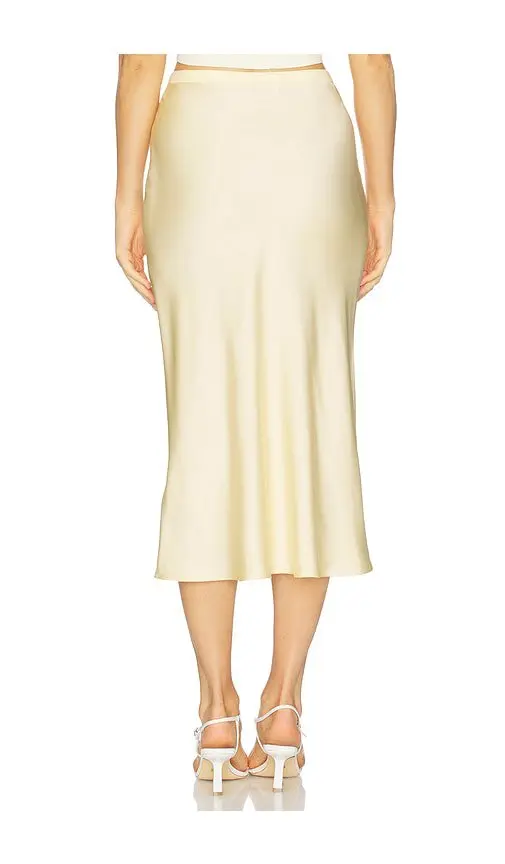 ANINE BING Bar Silk Skirt In . Also