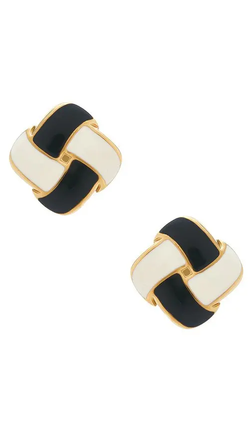 AMBER SCEATS Caraquet Earrings - Black,white