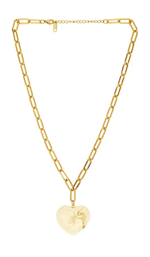 AMBER SCEATS Nissi Heart Pendant Necklace - Cream
