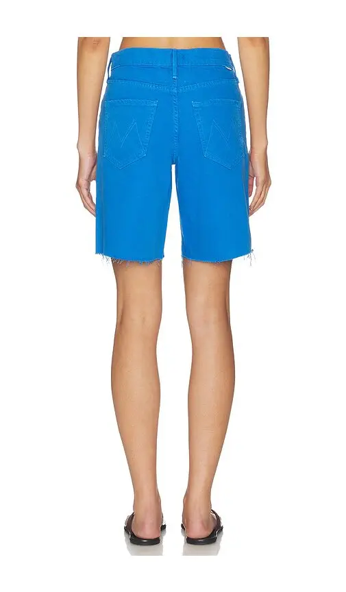 MOTHER The Down Low Undercover Short Fray Denim Shorts - Royal