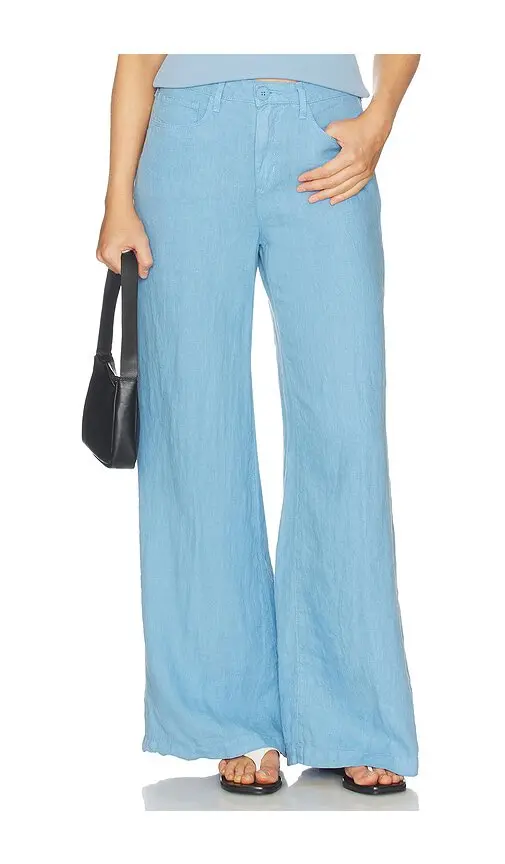 L'Agence Amara Wide Leg Linen Trousers