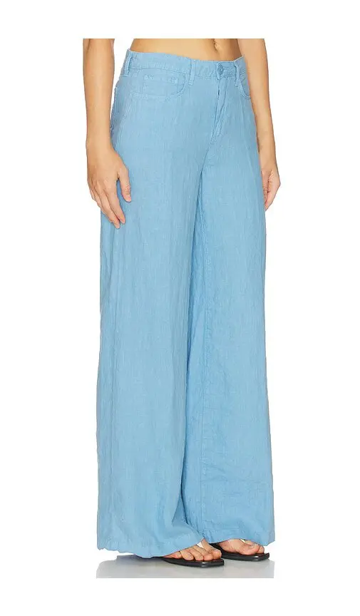 L'Agence Amara Wide Leg Linen Trousers