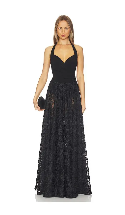 Norma Kamali Cayla Flared Gown - Black