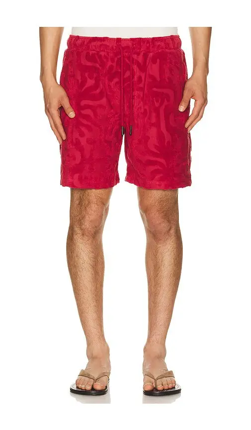 Oas Porto Terrycloth Shorts - Red