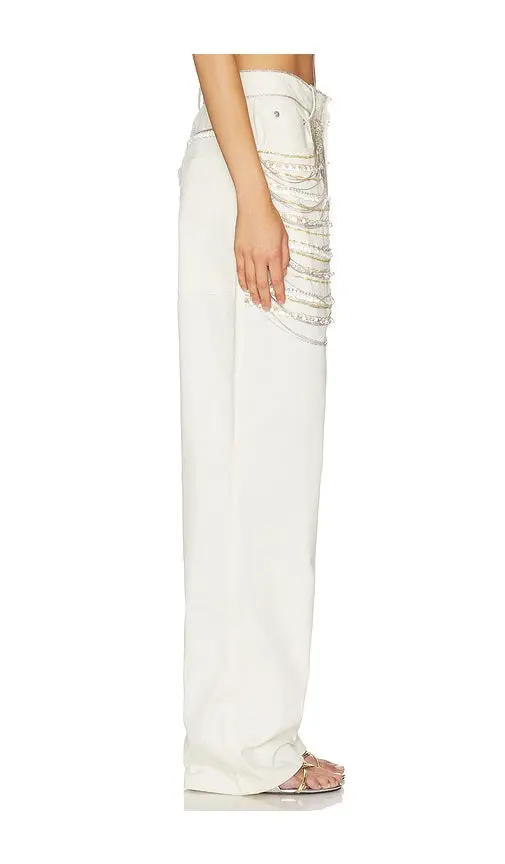 Lapointe Embroidered Straight Leg Pant