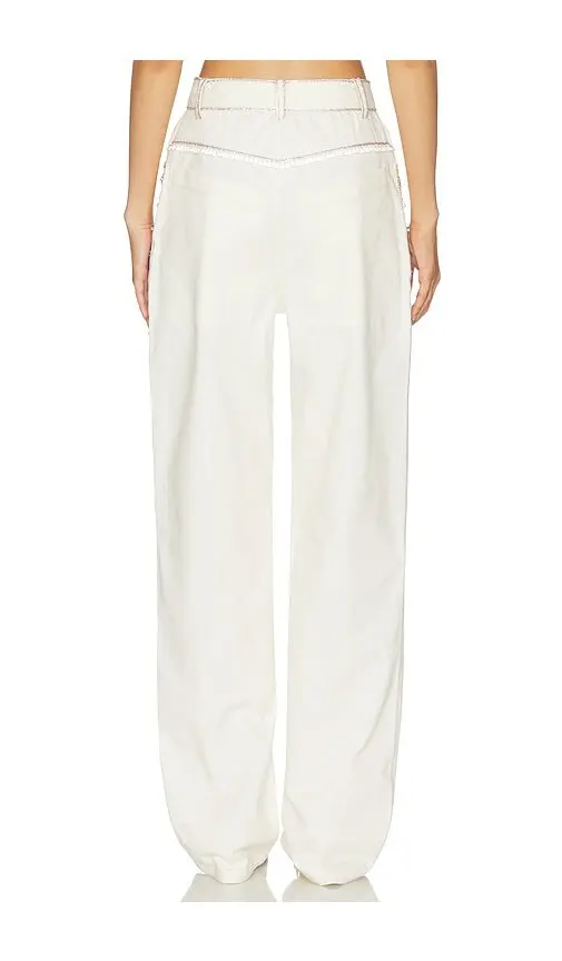 Lapointe Embroidered Straight Leg Pant