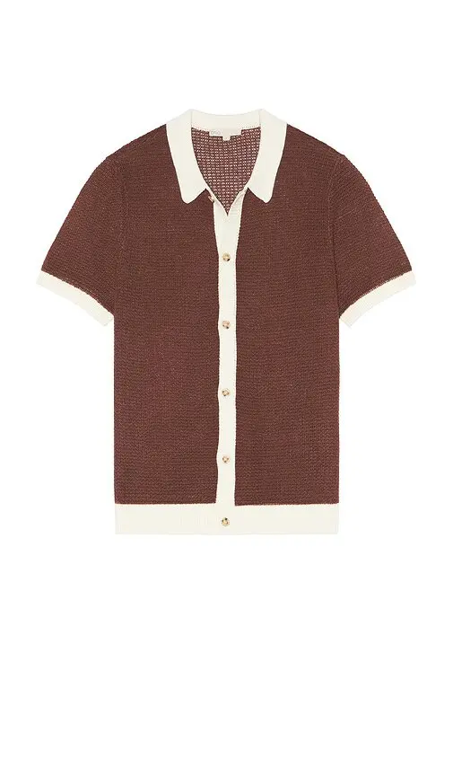 Onia Linen Button Up Shirt In . Also - Brown