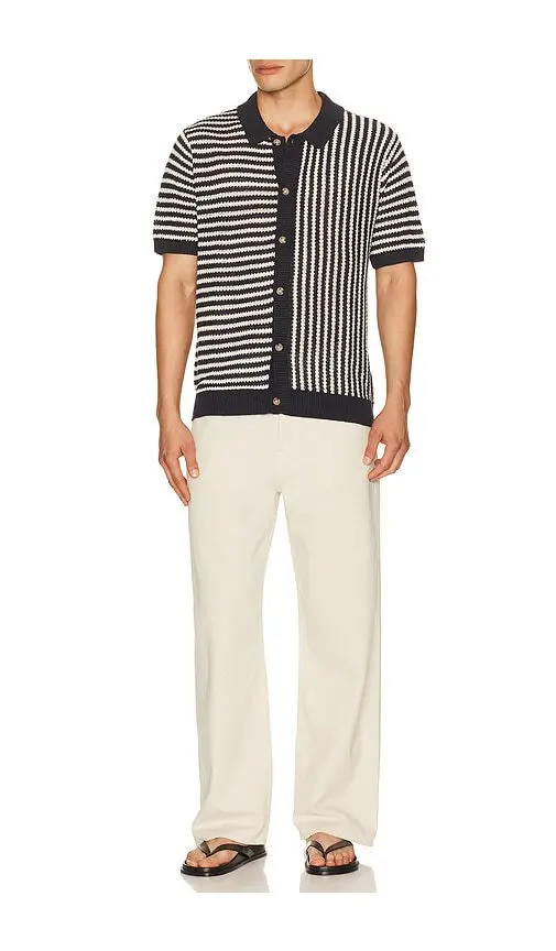Onia Linen Button Up Shirt In . Also - Navy