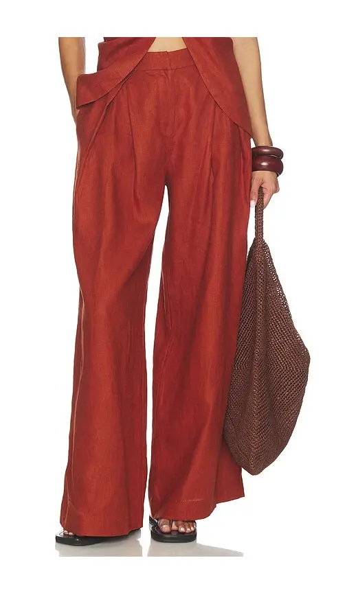 Faithfull The Brand The Sofia Trouser - Brick