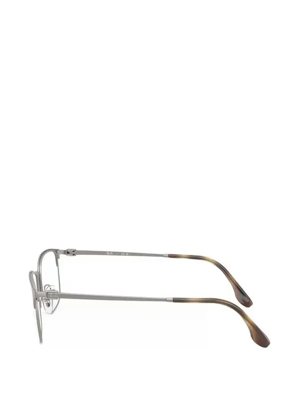 Ray-ban Square Frame Eyeglasses With Tortoiseshell Accents
