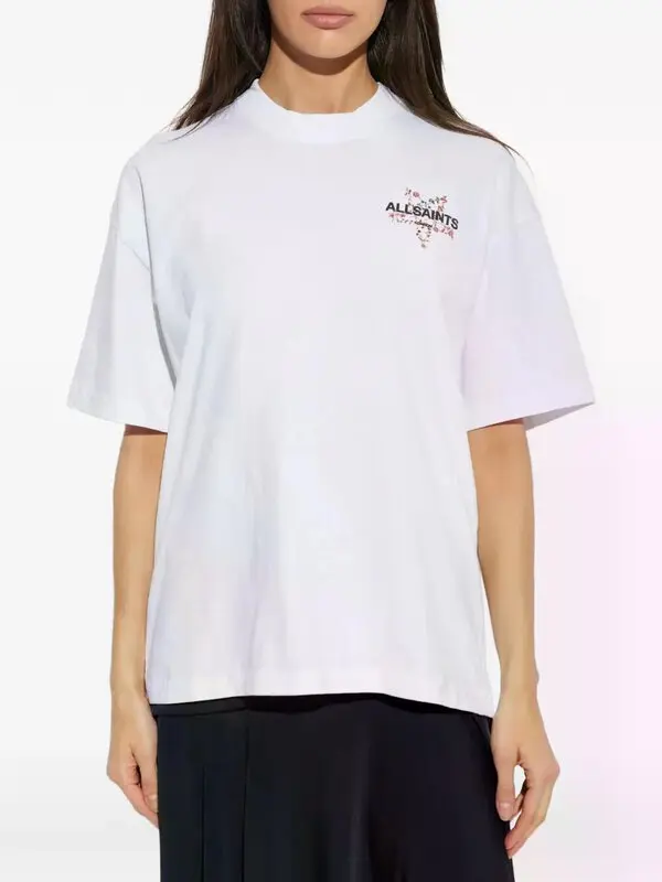 ALLSAINTS Cotton T-shirt With Floral Logo Print