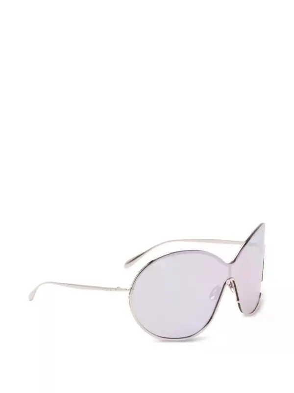 Alaïa Oversized Round Frame Sunglasses - Silver