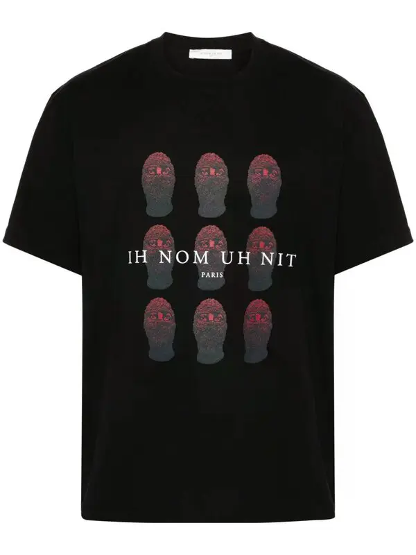 IH NOM UH NIT Red Masks-print T-shirt