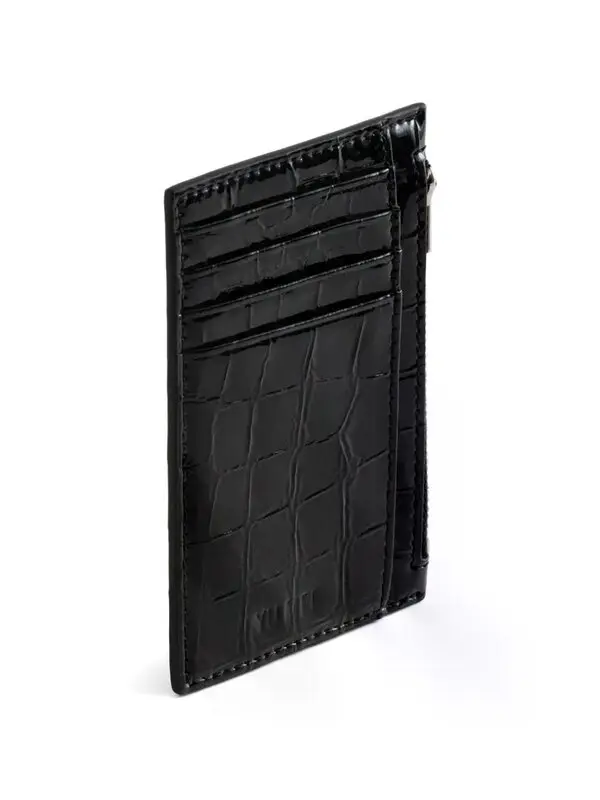 YU MEI Frank Crocodile-embossed Leather Cardholder