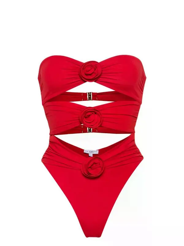 LA REVECHE Vesna Cut-out Swimsuit - Red