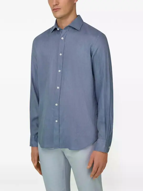 Boggi Milano Garment-washed Linen Shirt