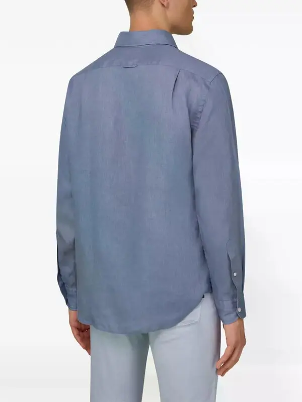 Boggi Milano Garment-washed Linen Shirt