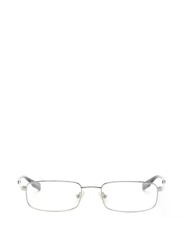 BOSS Rectangle Frame Eyeglasses - Silver