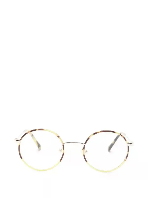 CHARLES STONE Tortoiseshell-effect Round-frame Glasses