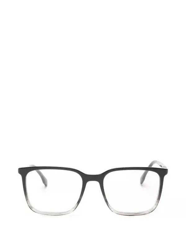 BOSS Gradient Effect Square Frame Eyeglasses - Black