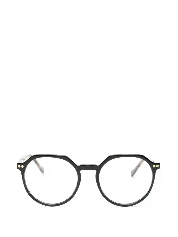 CHARLES STONE Geometric-frame Tortoiseshell-effect Glasses